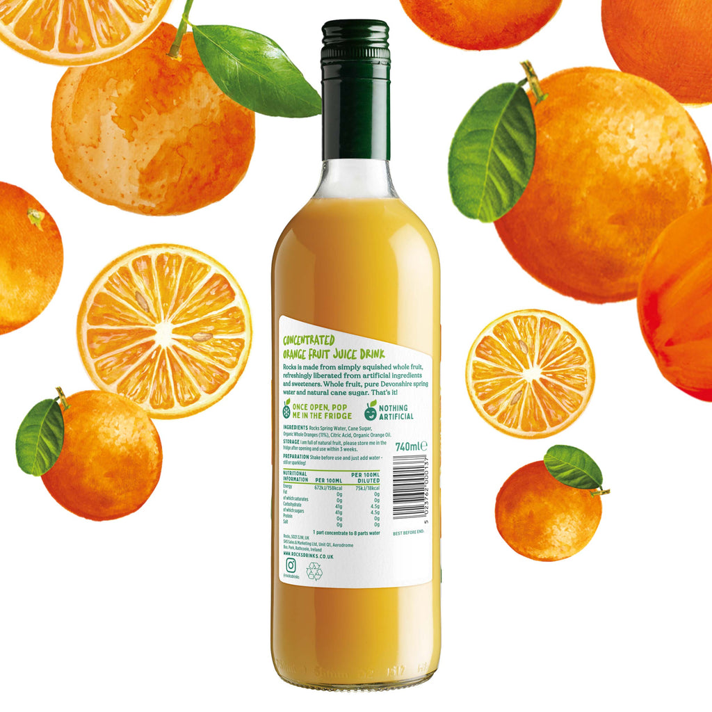 Rocks Orange Squash 740ml – Rocks Drinks
